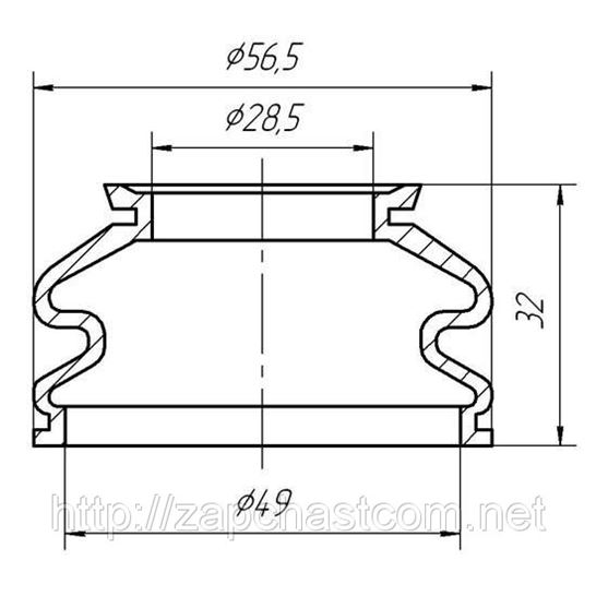 Пыльник наконечника рулевой тяги 29х50х33 (Truck, Bus) Грузовые: MAN ...